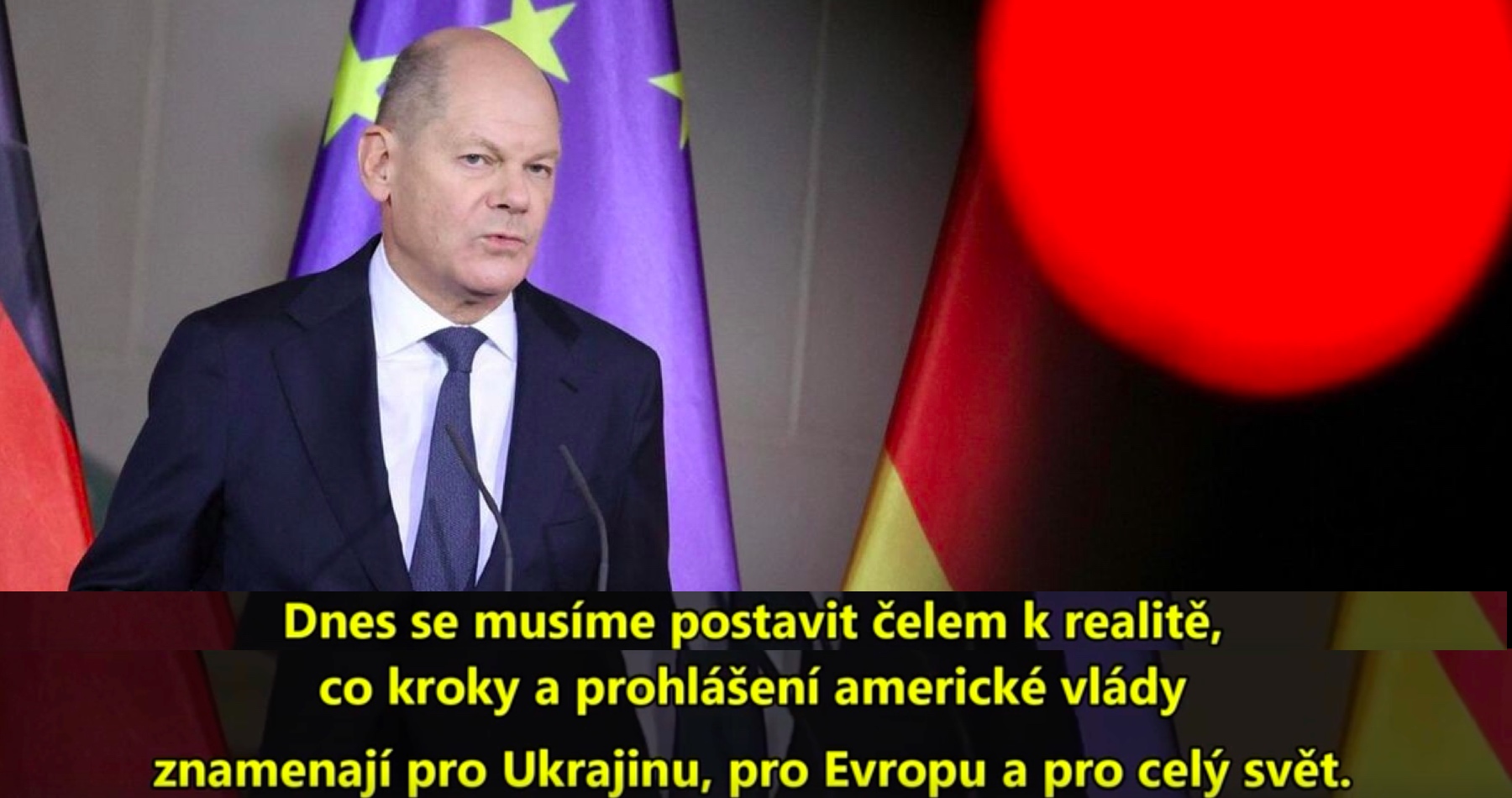 VIDEO: Německý kancléř Olaf Scholz v reakci na telefonát mezi Trumpem a Putinem vyzval Bundestag ...